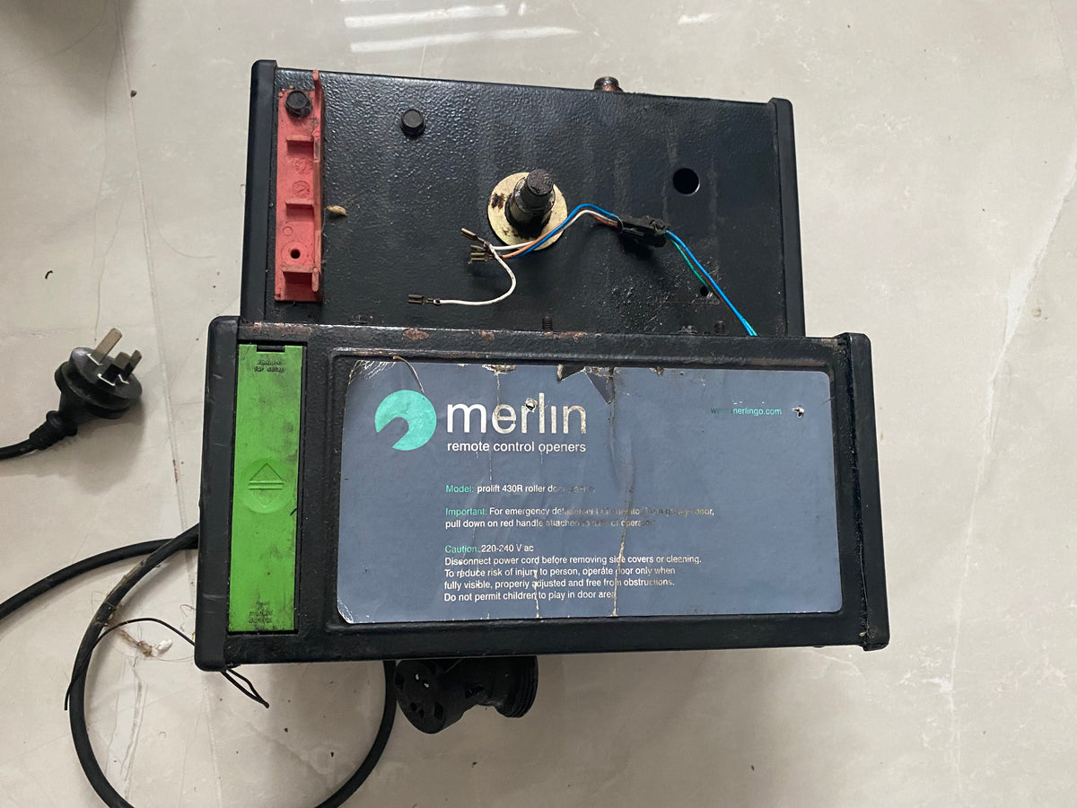 merlin m430r roller door opener for part sectional door part (used ...